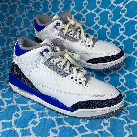 Nike | Shoes | Nike Air Jordan 3 Mens Size 5 Racer Blue Retro Og White ...